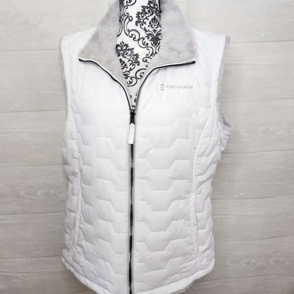 Free Country | Jackets & Coats | Free Country Womens White Quilted Vest ...
